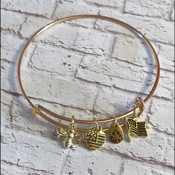 Jewelry | Bee Adjustable Gold Bangle | Poshmark